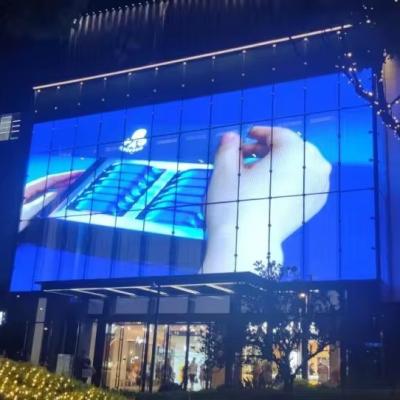 China Windows Transparent LED Screen 1000mm Panel Size LED Mesh Screen 32768 Dots/M2 Pixel Density for sale