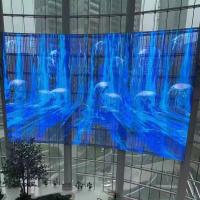 China Windows Transparent LED Screen 1000mm Panel Size LED Mesh Screen 32768 Dots/M2 Pixel Density for sale