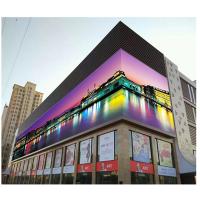 China 8500nits Brightness Outdoor P10 P15.6 Flexible Building Window Curtain LED Mesh Screen for sale