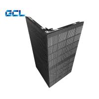 China 500*1000mm Panel Size Outdoor Transparent LED Display Curtain LED Video Mesh for sale