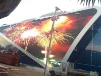 China Transparent 60%  P7.9-10.4\P15.625mm LED Advertising Screen With See Through Glass For Shopping Mall for sale