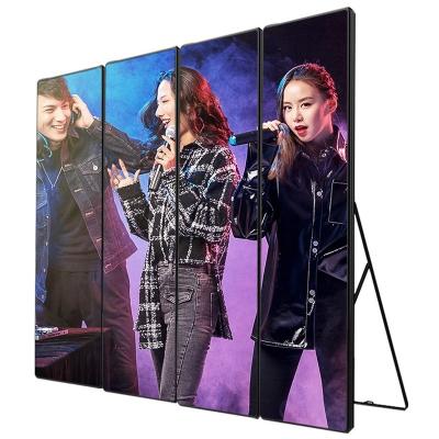 China Lightweight Portable 2mm Pixel Pitch LED Poster with 1000nits Brightness and Front and Rear Service for sale
