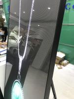 China Floor Standing LED Poster Display Full Color P4 Portable Advertising Publish for sale