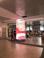 China Indoor Installation P3 Circular Column LED Soft Module with High Contrast Ratio 5000 1 and 256 Color Depth for sale