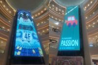 China Indoor P3.9-7.8mmTransparent Indoor LED Built For Architecture For Shopping Mall Text Animation Function for sale