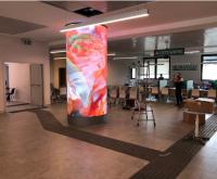 China Indoor P1.8mm Flexible LED Screen Display Module, With Flexible Design, Can Be Assembled Into Circular Square Column Display Screens for sale