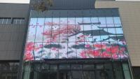 China P4.8mm High-definition, High Brightness, And High Transparency Glass Mounted Film LED Display Screen for sale