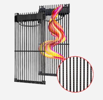China Outdoor 8000Nits High Brightness Light Rate 75% Grille Display Screen, Customizable for sale