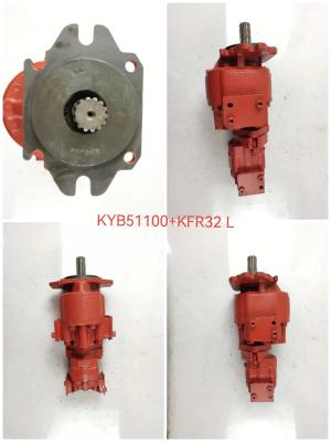China KYB51100+KFR32L Komatsu Hydraulic Gear Pump GD605A GD655A WA100 WA100SS for sale