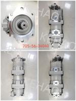 China 705-56-34040 Gear Pump SAR80+63+50 High Quality Steering and Power device oil pump Hydraulic Spare Parts Used in Komatsu Machinery WA400-1/WA420-1 for sale