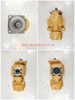 China 702D-100+1015-21.6 R 14T Bulldozer Pump / Cast Iron Yellow Hydraulic Gear Pumps Silver Yellow Color Rate of Flow 200 for sale