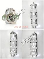 China For WA420-1C/542 Komatsu Machinery Gear pump 705-56-34100/ SAR 80+63+50+12 Hydraulic Gear 3-stage Pump Factory Supply for sale