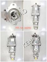 China Iron and Aluminum alloy materials SAR56+32+SB12+(U)12 Hydraulic Gear Pump 705-56-36090 Range for Construction Machinery Hydraulic Replacement for sale