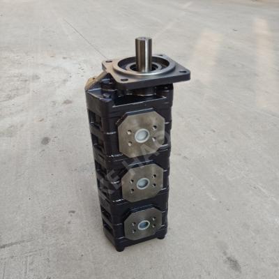 China CBGJ Triple  Pump   Square cover    Spline Compact Original  Gear Pump For Engineering Machinery And Vehicle for sale