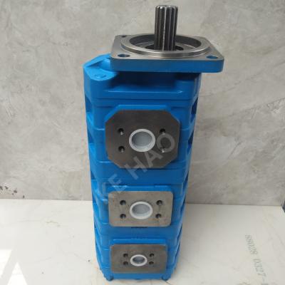 China CBGJ Triple  Pump   Square cover    Spline Compact Original  Gear Pump For Engineering Machinery And Vehicle for sale