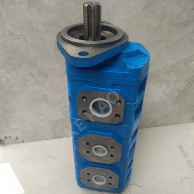 China CBGJ Triple  Pump  Rhomb cover    Spline Compact Original  Gear Pump For Engineering Machinery And Vehicle for sale