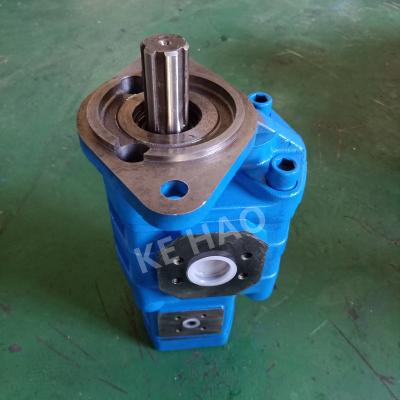 China CBGJ Double Pump Rhomb cover  Spline  Blue  Compact Original  Gear Pump For Engineering Machinery And Vehicle for sale