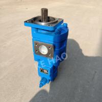 China CBGJ Double Pump Square cover   Spline   Blue  Compact Original  Gear Pump For Engineering Machinery And Vehicle for sale