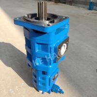 China CBGJ Double Pump Square cover   Spline   Blue  Compact Original  Gear Pump For Engineering Machinery And Vehicle for sale
