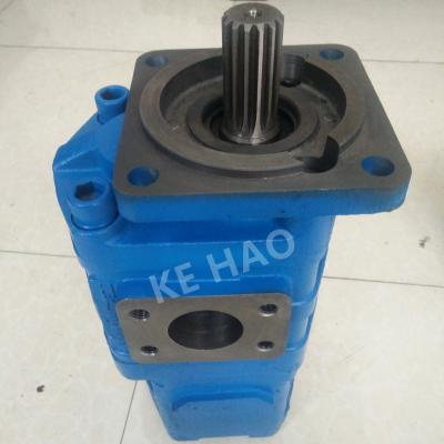 China CBGJ Double Pump Square cover   Spline  Blue  Compact Original  Gear Pump For Engineering Machinery And Vehicle for sale