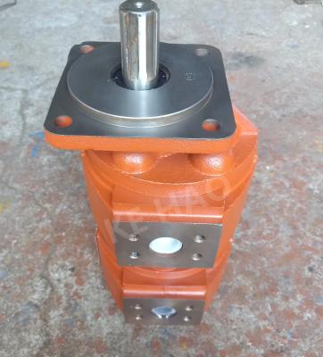 China CBZ Double Pump  Square cover Spline Orange Compact Original  Gear Pump For Engineering Machinery And Vehicle for sale