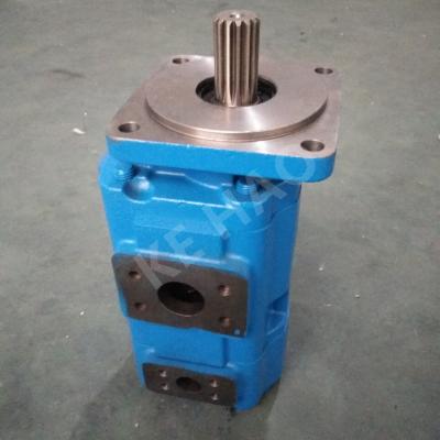 China JHP Double Pump Square cover  Spline  Blue Compact Original  Gear Pump For Engineering Machinery And Vehicle for sale