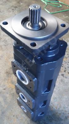 China JHP Triple Pump Square cover  Spline  Dark blue Compact Original  Gear Pump For Engineering Machinery And Vehicle for sale