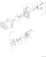 China PUMP ASS'Y  705-34-25640 (SAR18) HM350 Komatsu Loader Gear Pump for sale