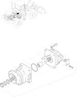 China Wheel Loader WA470-3 Hydraulic Gear Pump 705-52-40280 for sale