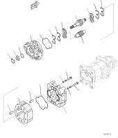 China 705-55-43040 SAL160+100+32 H Komatsu Gear Pump Torque Converter Parts WA600 WD600 for sale