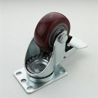 China 100KG 100mm Castors Heavy Duty 4 PVC Swivel Plate Caster Wheels for sale