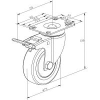 China 100KG 100mm Castors Heavy Duty 4 PVC Swivel Plate Caster Wheels for sale