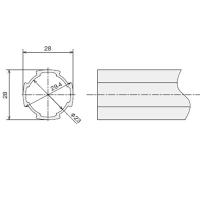 China 4M JY-L1728 Aluminum Extrusion Profiles With Alumite Treatment for sale