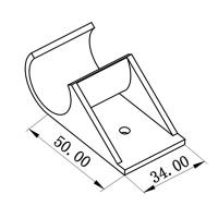 China Beige JY-A009 ABS Pipe Clamp Plastic Tube Connectors 3mm Thickness for sale