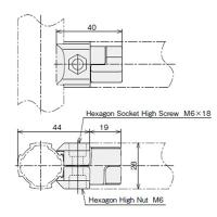 China Die Cast JY-L1 Aluminium Tube Connectors M6 Screw Inner Type for sale