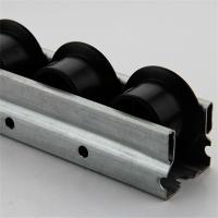 China JY 2049B SGCC Galvanized Steel Roller Track With Black Flange Wheel for sale