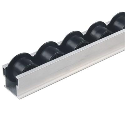 China ESD 6063 Aluminum Flow Roller Track JY 2049A With Flange for sale