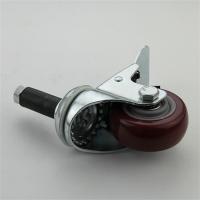 China JY 90KG PVC Caster Wheels M10 Threaded Stem Casters PP Core for sale