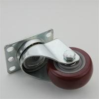 China 130KG Red Rotating PP PVC Caster Wheels Without Brake for sale