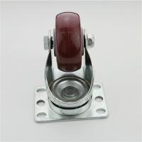 China 130KG Red Rotating PP PVC Caster Wheels Without Brake for sale
