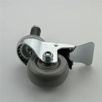 China Stem Swivel M12 130KG PVC Caster Wheels With Brake Double Bearing for sale