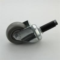 China Grey M12 Castor Wheels 90KG 3 Inch Threaded Stem Casters for sale