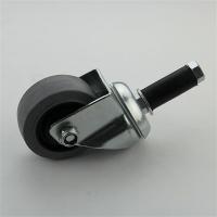 China ESD Castors Conductive Wheel M12 4 Inch Rubber Caster Wheels 75KG Load for sale