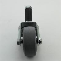 China ESD Castors Conductive Wheel M12 4 Inch Rubber Caster Wheels 75KG Load for sale