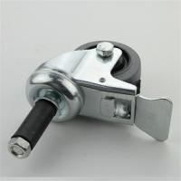 China 100KG ESD Caster Wheels With Brake 5 Inch Rubber Caster Wheels for sale