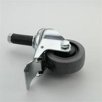 China 100KG ESD Caster Wheels With Brake 5 Inch Rubber Caster Wheels for sale