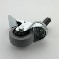 China 100KG ESD Caster Wheels With Brake 5 Inch Rubber Caster Wheels for sale
