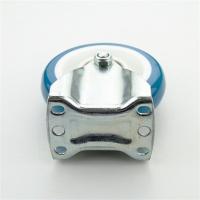 China Suspension 4 Polyurethane Casters Blue PU Wheels For Trolley for sale