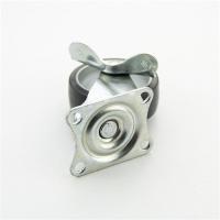 China Gray TPR 1.5 Inch Home Caster Wheels Seamless 4 Mounting Hole for sale