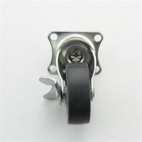 China Gray TPR 1.5 Inch Home Caster Wheels Seamless 4 Mounting Hole for sale